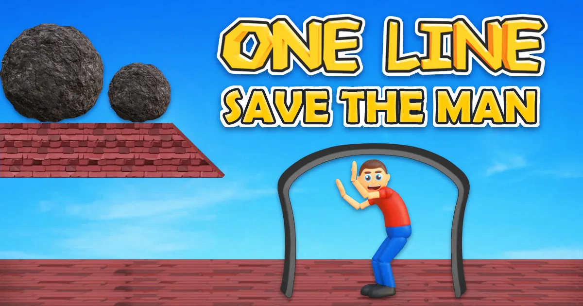One Line: Save The Man: Draw Smart, Think Fast & Win Big